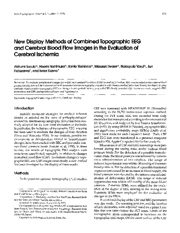 (PDF) New display methods of combined topographic EEG and cerebral blood flow images in the ...