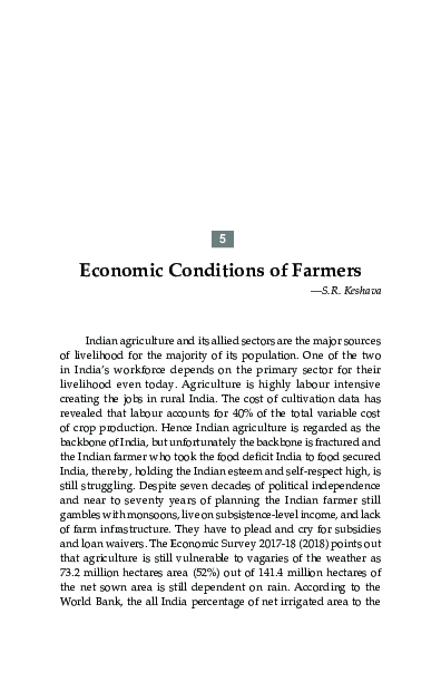 (PDF) Economic Conditions of Farmers