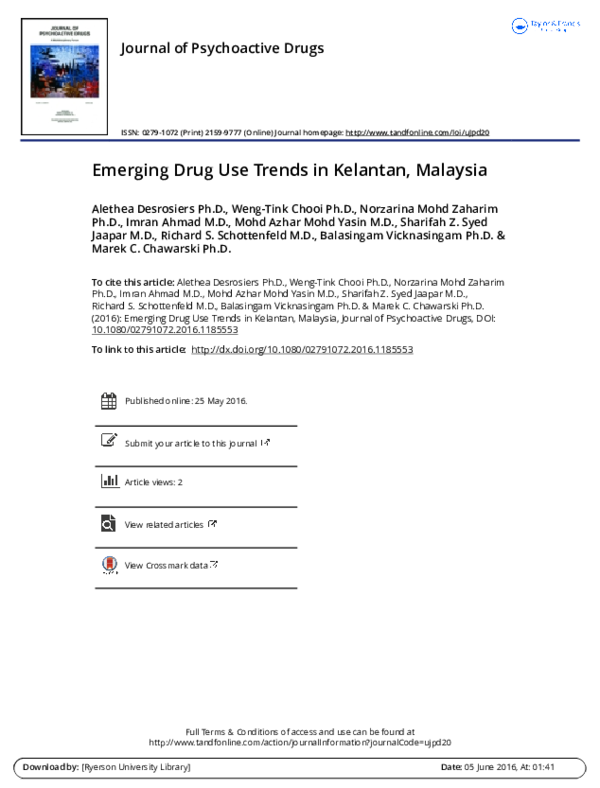 (PDF) Emerging Drug Use Trends in Kelantan, Malaysia