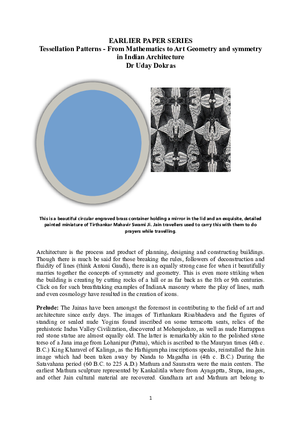 (DOC) Tessalation Patterns---EARLIER PAPER SERIES