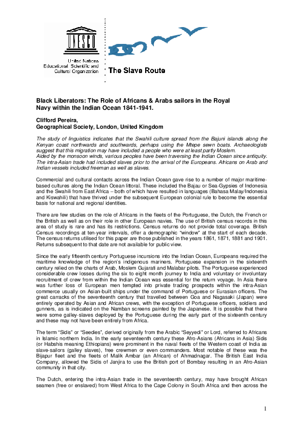 (PDF) Black Liberators: The Role of Africans & Arabs sailors in the ...