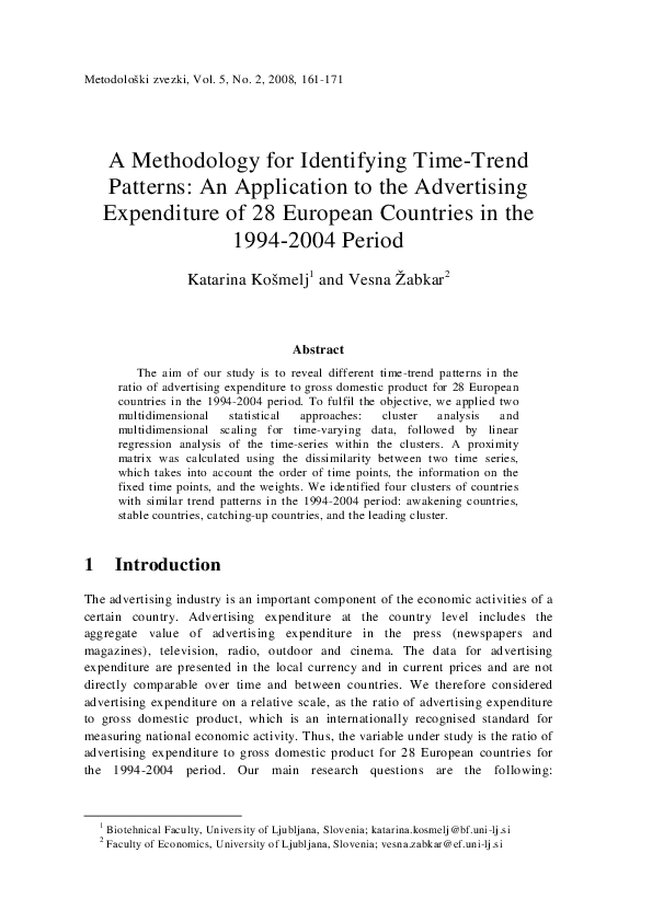 (PDF) Methodology for Identifying Time-Trend Patterns