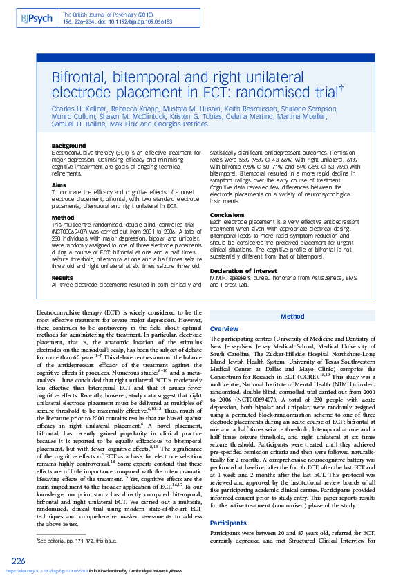 (PDF) Bifrontal, bitemporal and right unilateral electrode placement in ...