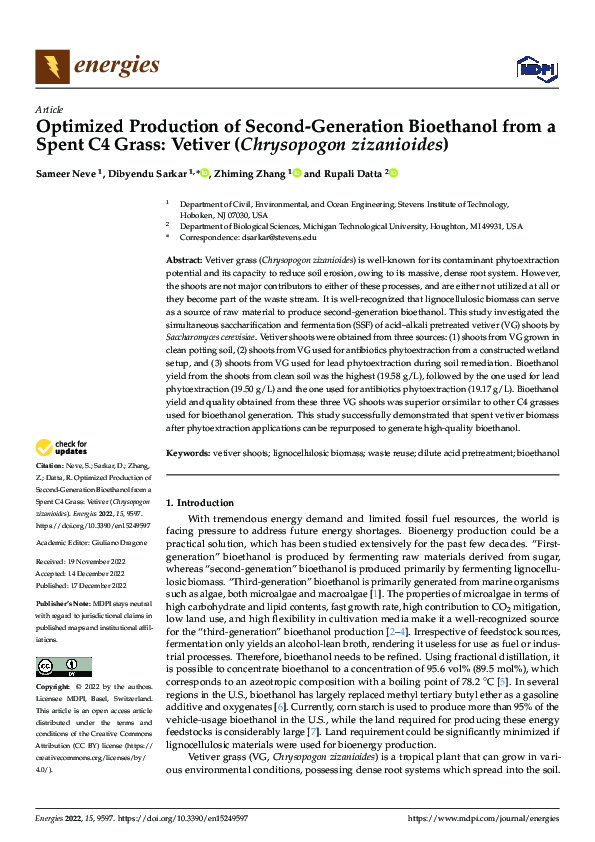(PDF) Optimized Production of Second-Generation Bioethanol from a Spent ...