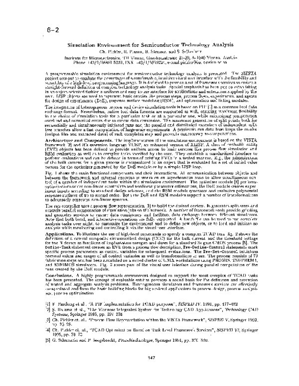 (PDF) Simulation environment for semiconductor technology analysis