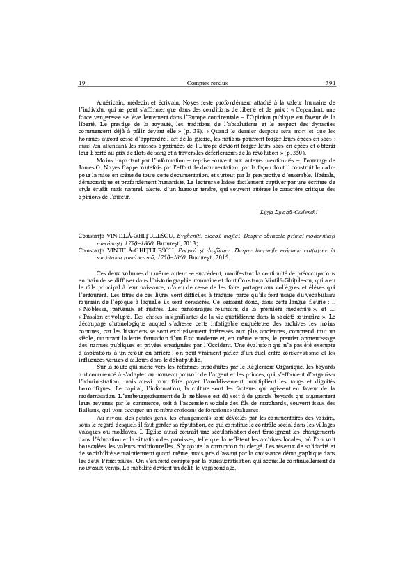 (PDF) REVIEW of "Evgheniti" and " Patima si Desfatare", by Andrei Pippidi
