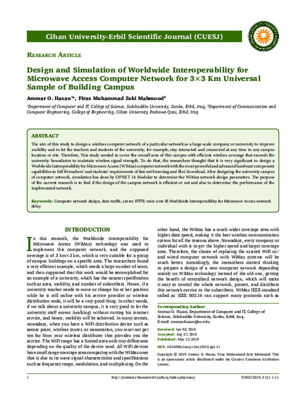 (PDF) Design and Simulation of Worldwide Interoperability for Microwave Access Computer Network ...
