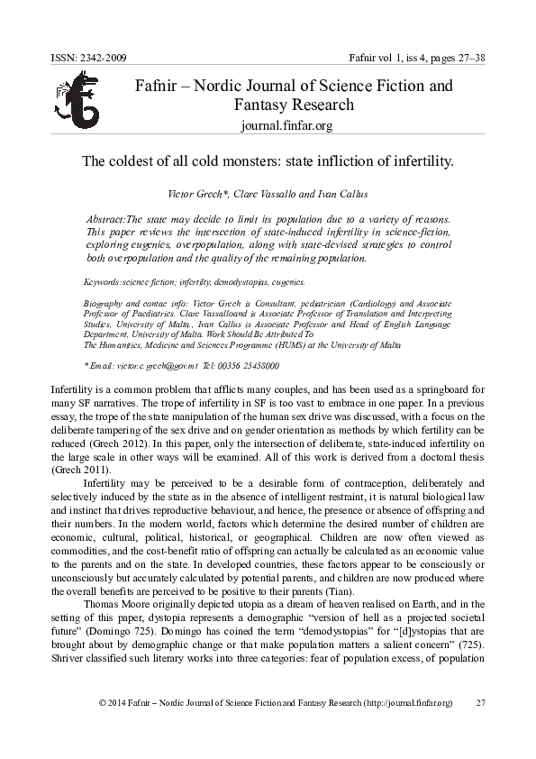 (PDF) Fafnir-Nordic Journal of Science Fiction and Fantasy Research The ...