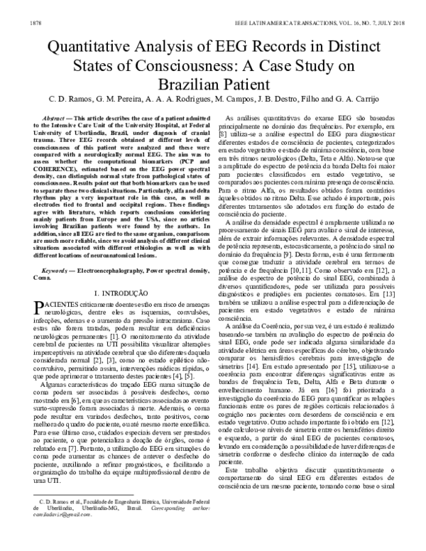 (PDF) Quantitative Analysis of EEG Records in Distinct States of ...
