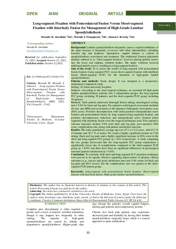 (PDF) Long-segment Fixation with Posterolateral Fusion Versus Short-segment Fixation with ...
