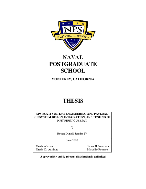 (PDF) FFF NPS SCAT Systems Engineering and Payload