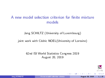 (PDF) A new model selection criterion for finite mixture models