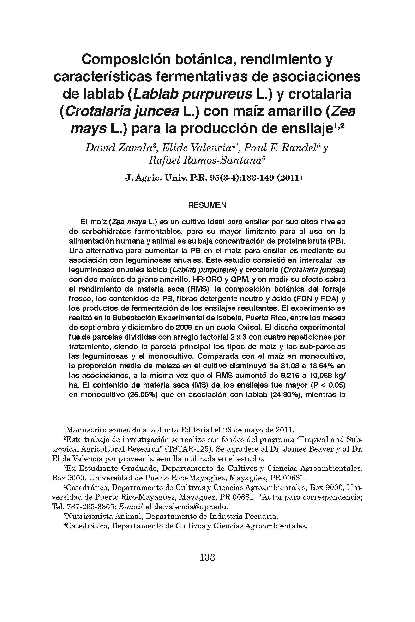 (PDF) Botanical composition, yield and fermentative characteristics of ...
