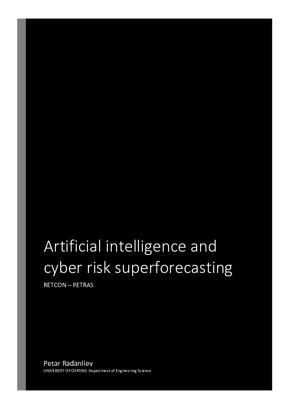 (PDF) Artificial intelligence and cyber risk super-forecasting