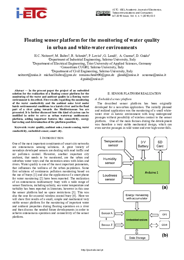 (PDF) Floating sensor platform for the monitoring of water quality in ...