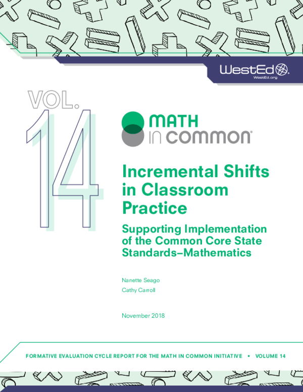 (PDF) Incremental Shifts in Classroom Practice: Supporting ...