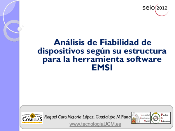(PDF) Análisis de Fiabilidad de dispositivos según su estructura para ...