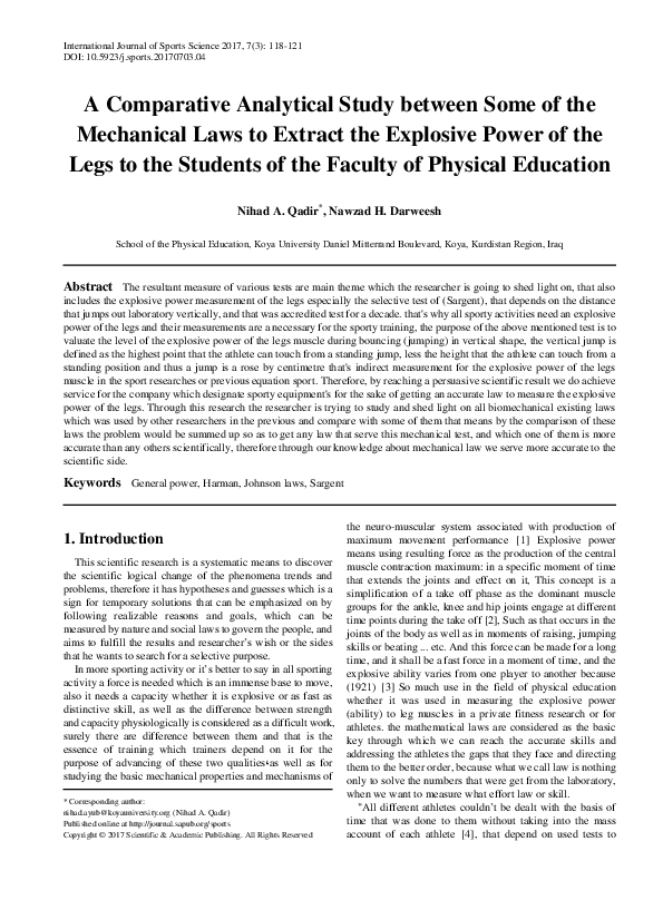 (PDF) A Comparative Analytical Study between Some of the Mechanical ...