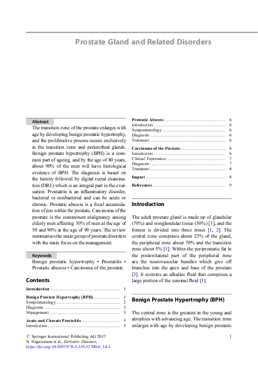 (PDF) Prostate Gland and Related Disorders