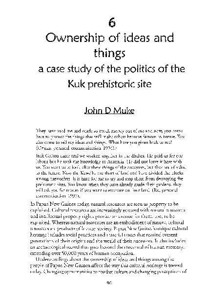 (PDF) Ownership of ideas and things: a case study of the politics of ...