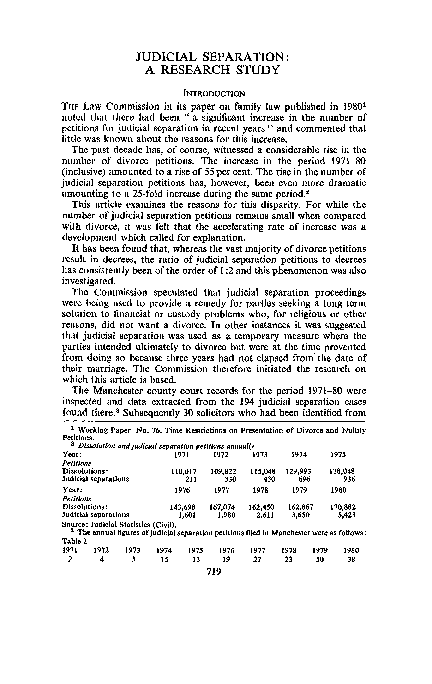 (PDF) Judicial Separation: A Research Study