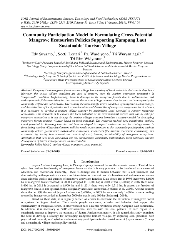 (PDF) Community Participation Model in Formulating Cross-Potential ...