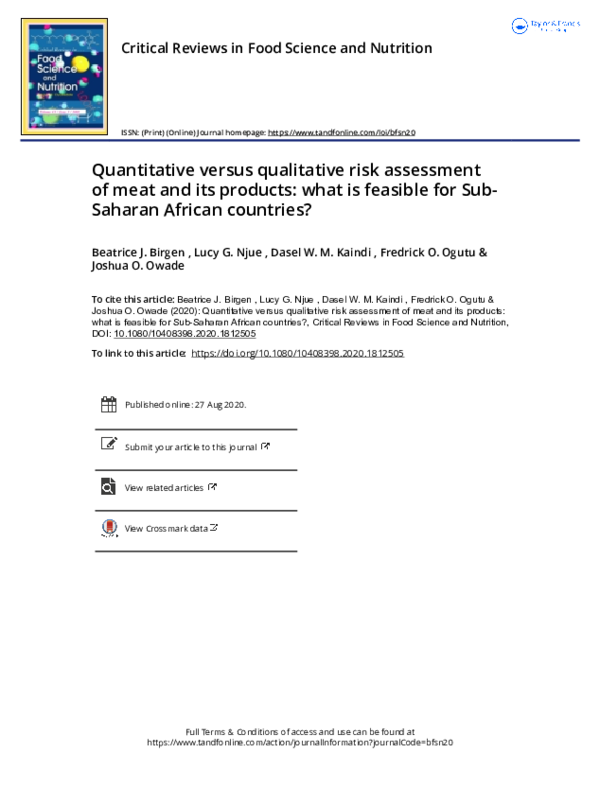Quantitative versus Qualitative Risk Assessment