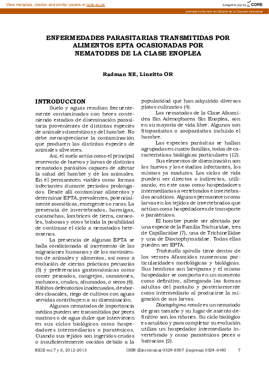 (PDF) Enfermedades parasitarias transmitidas por alimentos EPTA ...