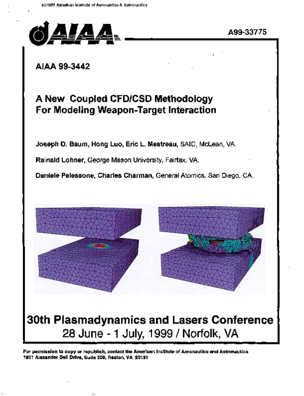 (PDF) A new coupled CFD/CSD methodology for modeling weapon-target interaction