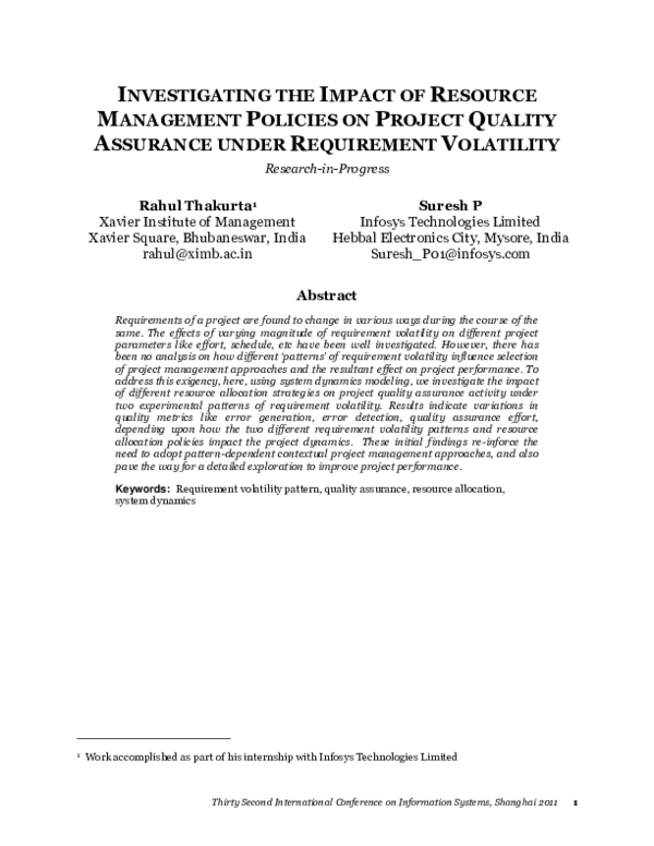 (PDF) Using System Dynamics Modeling to Investigate the Impact of Resource Management Policies ...