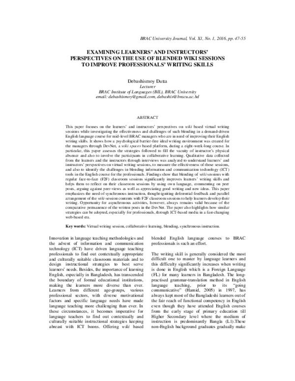 (PDF) Examining learners’ and instructors’ perspectives on the use of ...
