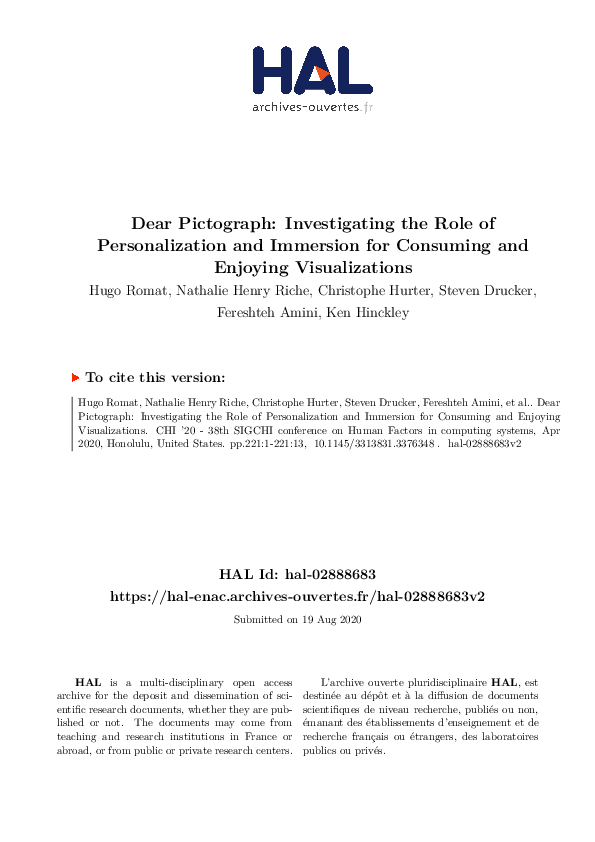 (PDF) Dear Pictograph: Investigating the Role of Personalization and ...