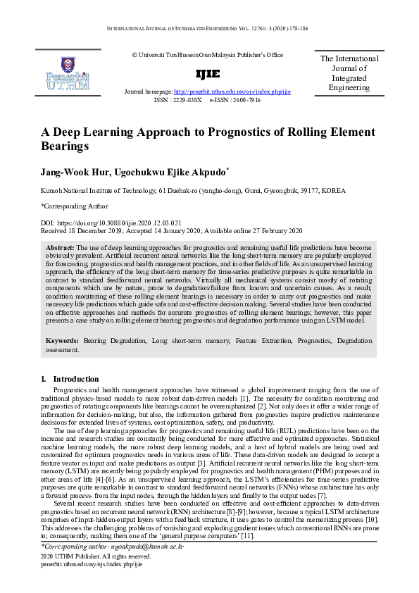 (PDF) A Deep Learning Approach to Prognostics of Rolling Element Bearings