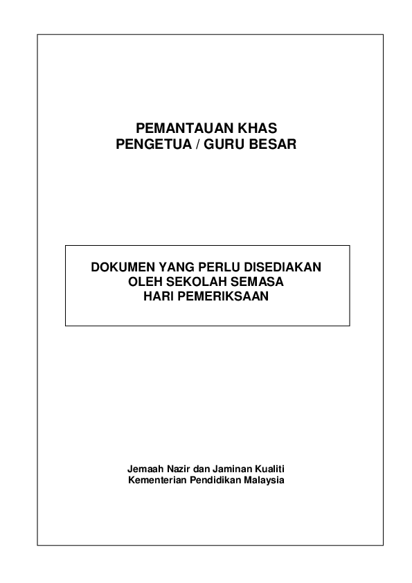 (PDF) Lampiran A SENARAI DOKUMEN UNTUK SEMAKAN