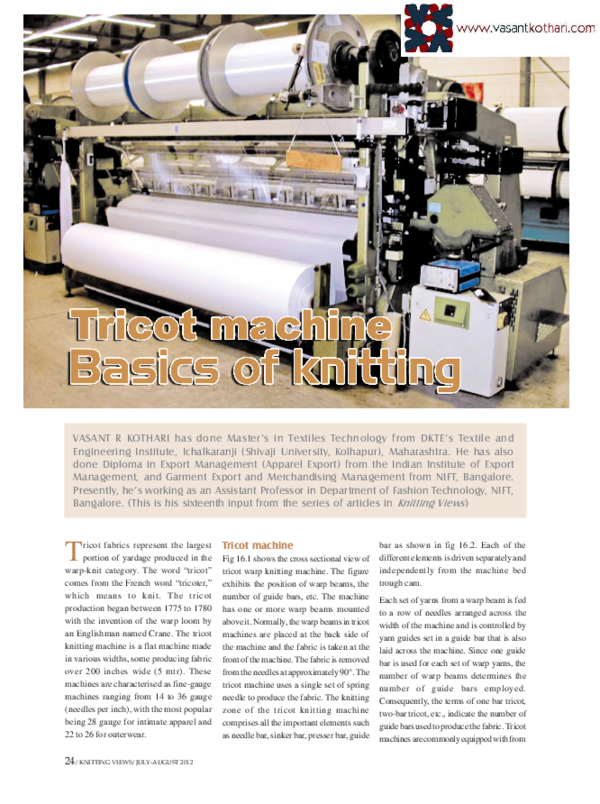 (PDF) Tricot Machine