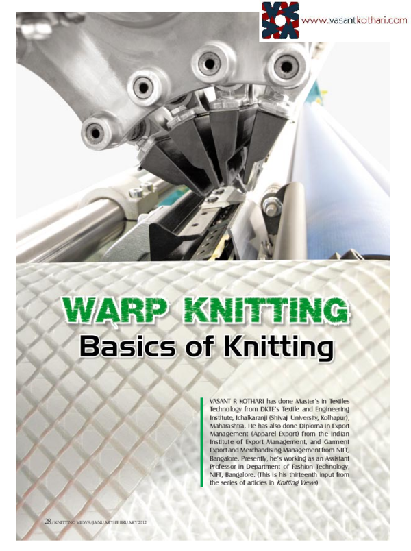 (PDF) Warp Knitting