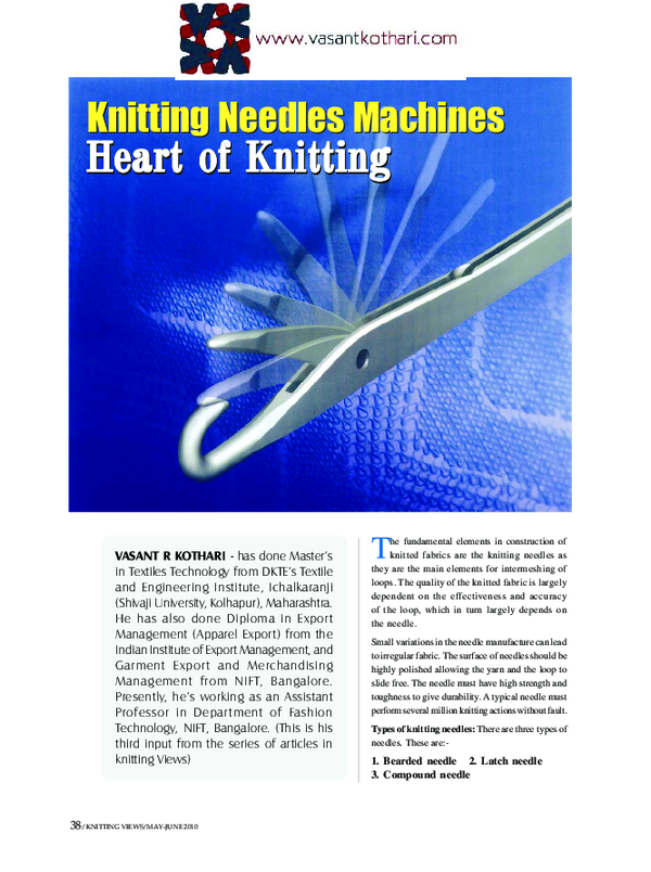 (PDF) Knitting Machines Needles