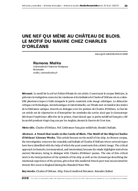 (PDF) Une nef qui mène au château de Blois. Le motif du navire chez ...