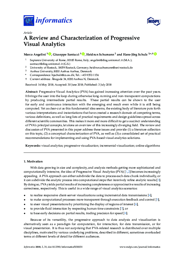 (PDF) A Review and Characterization of Progressive Visual Analytics