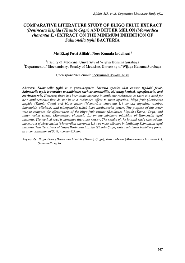 (PDF) Comparative Literature Study of Bligo Fruit Extract (Benincasa hispida (Thunb) Cogn) and ...