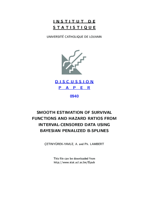 (PDF) Smooth estimation of survival functions and hazard ratios from interval-censored data ...