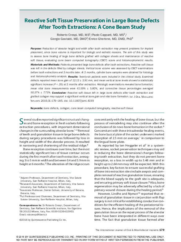 (PDF) Reactive Soft Tissue Preservation in Large Bone Defects After ...