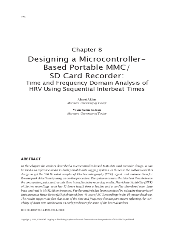 (PDF) Designing a Microcontroller-Based Portable MMC/SD Card Recorder