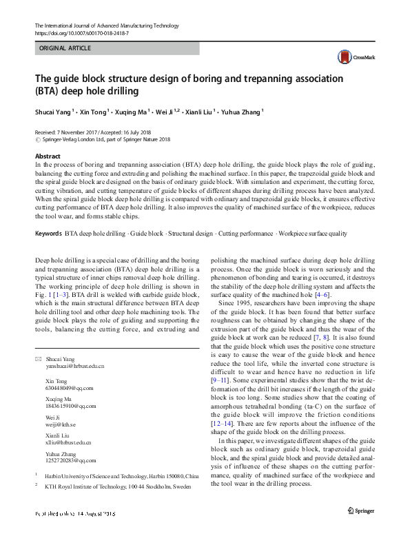 (PDF) The guide block structure design of boring and trepanning ...