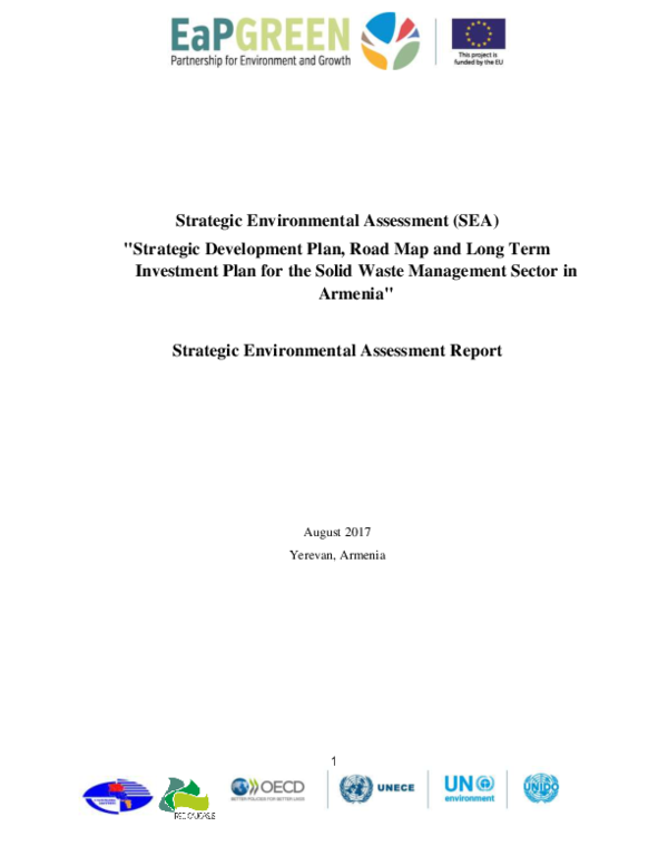 (PDF) Strategic Environmental Assessment (SEA) "Strategic Development ...
