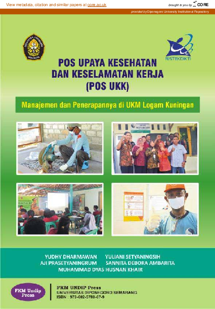 (PDF) Buku Pos Upaya Kesehatan Kerja (UKK) Manajemen dan Penerapannya di UKM Logam Kuningan