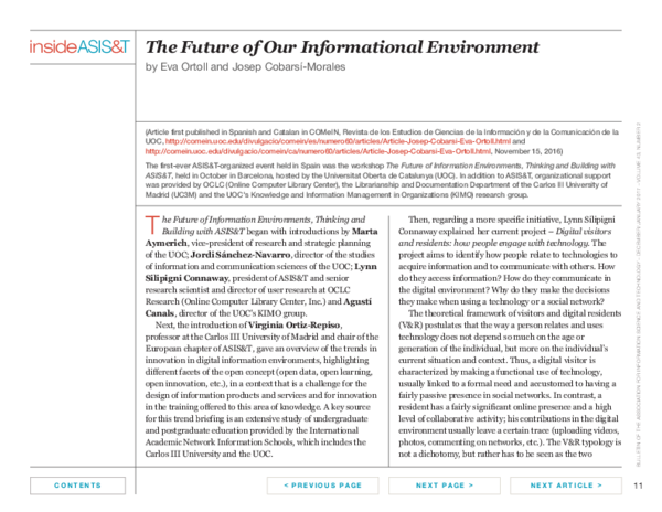 (PDF) The Future of Our Informational Environment