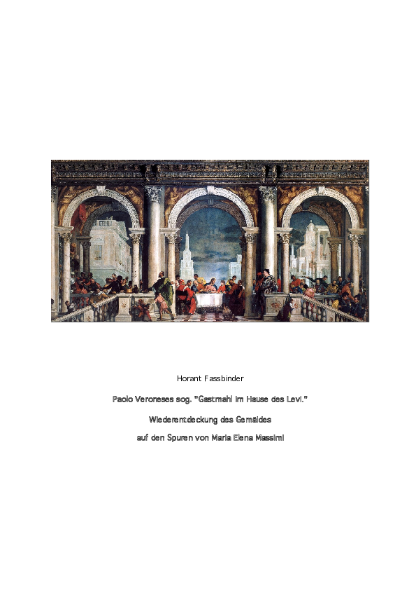 (PDF) Paolo Veronese Il Convito in casa di Levi