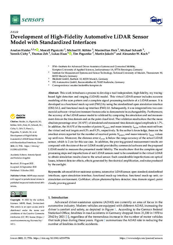 (PDF) Development of High-Fidelity Automotive LiDAR Sensor Model with ...