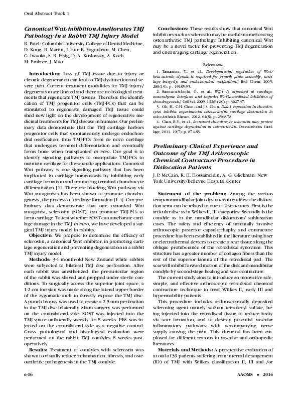 (PDF) Preliminary Clinical Experience and Outcome of the TMJ ...